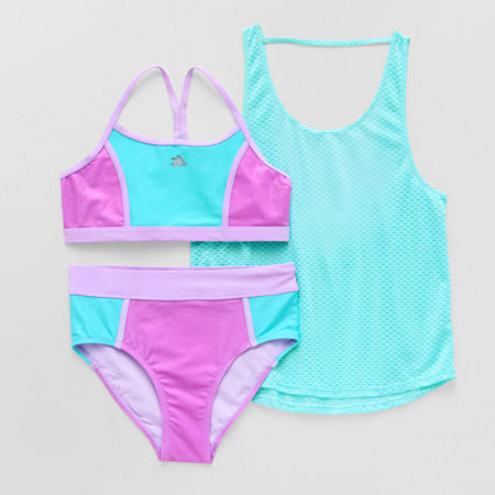 Click here for ZeroXposur Big Girls Ombre Metallic 3pc Bikini Set... prices