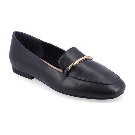 Journee Collection Womens Wrenn Slip On Loafers - Navy