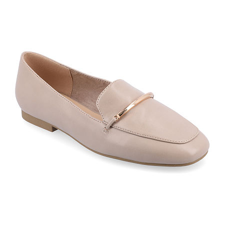 Journee Collection Womens Wrenn Slip On Loafers - Taupe