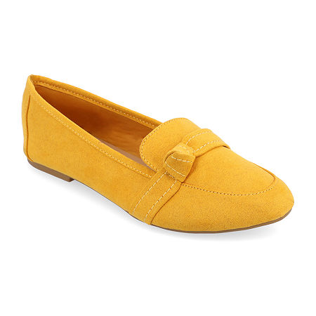 Journee Collection Womens Marci Slip On Flats - Mustard