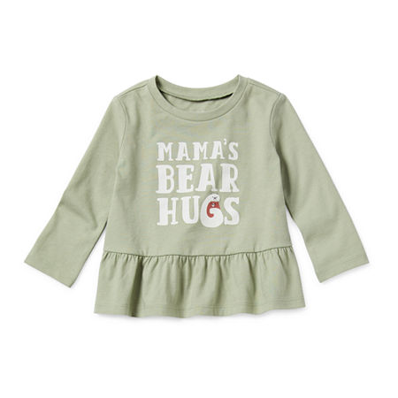 Click here for Okie Dokie Baby Girls Round Neck Long Sleeve T-Shi... prices