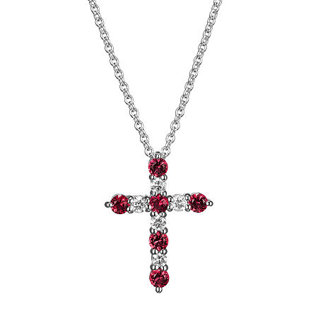 Click here for Womens Lab Grown Red Ruby & 1/8 CT. T.W. Lab Grown... prices