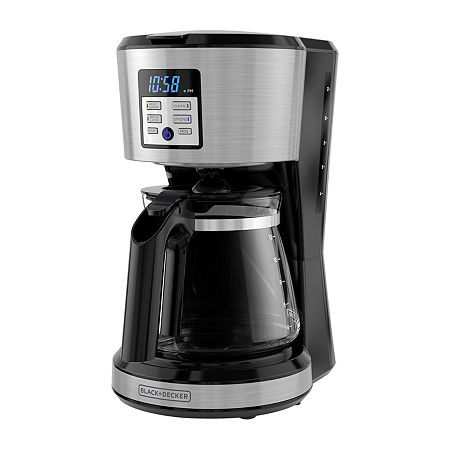 Black & Decker 12-Cup Programmable Coffeemaker with Vortex Technology - Silver