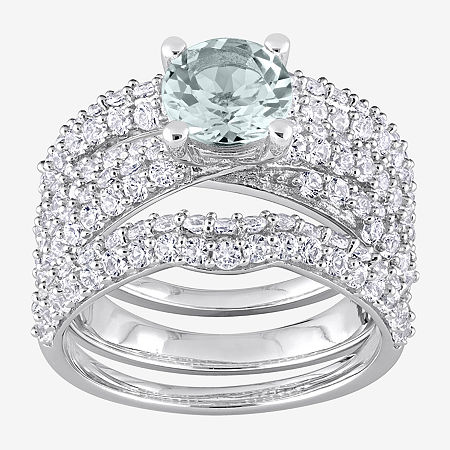Click here for Modern Bride Gemstone Womens Genuine Blue Aquamari... prices