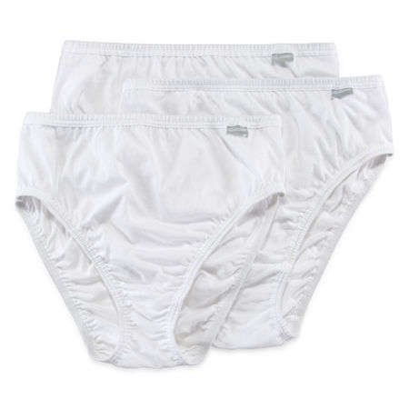 Jockey Elance French Cut 3 Pack Underwear 1485 1487  Extended Sizes - White/White/White