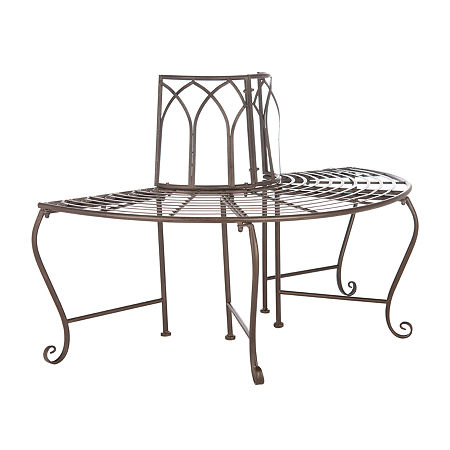 Click here for Abia Wrought Iron 50 Inch W Outdoor Tree Bench - R... prices