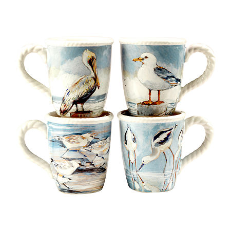 Click here for Certified International Shorebirds 4-pc. Coffee Mu... prices