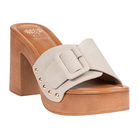 Click here for GC Shoes Womens York Buckled Platform Heeled Sanda... prices