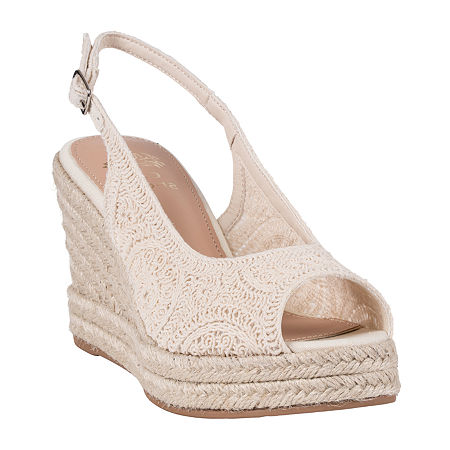 Click here for Gc Shoes Womens Bowery Crochet Espadrille Wedge Sa... prices