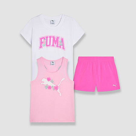 Click here for PUMA Big Kid Girls 2-pc. Short Set  S (7)  White prices