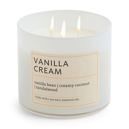 Click here for Distant Lands 14oz Vanilla Cream 3-Wick Scented Ja... prices