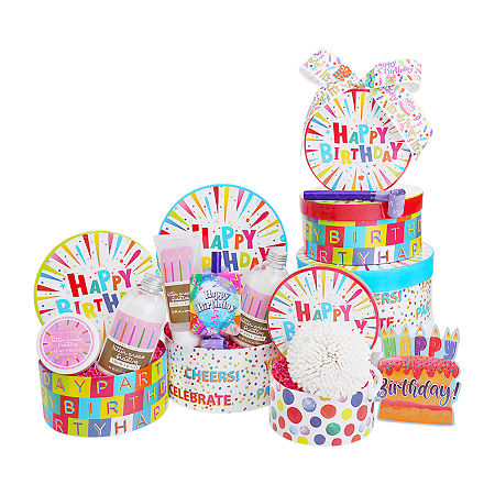 Click here for Alder Creek Happy Spa Wishes Gift Tower Food Set... prices