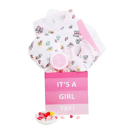 Click here for Alder Creek Gift Baskets Its a Girl Baby Gift Box... prices