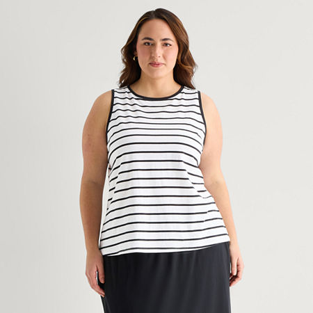 Click here for St. Johns Bay Womens Plus Scoop Neck Sleeveless Ta... prices