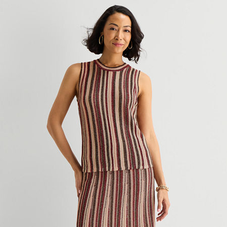 Click here for Liz Claiborne Womens Crew Neck Sleeveless Striped... prices