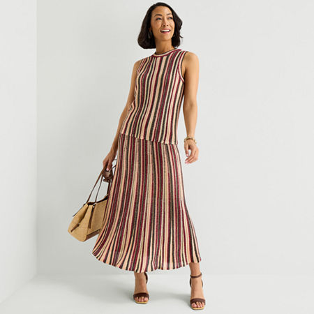 Click here for Liz Claiborne Womens Midi A-Line Skirt  Large  Pin... prices