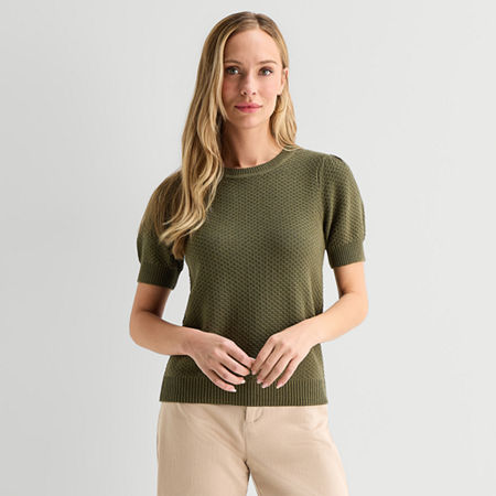 Click here for Liz Claiborne Womens Crew Neck Short Sleeve Pullov... prices