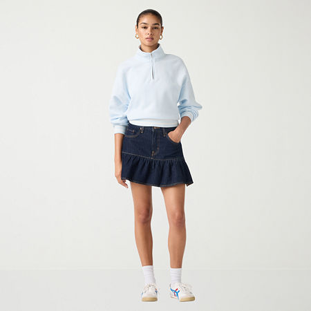 Click here for Levis Womens Mid-Rise Flounce Mini Skirt - Reign O... prices