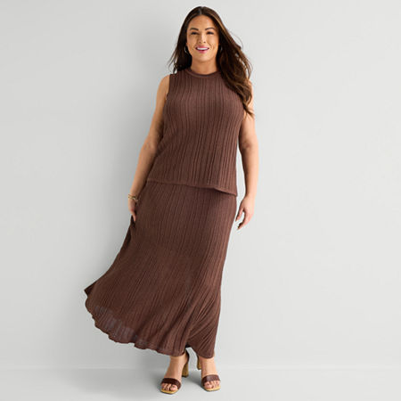 Click here for Liz Claiborne Womens Plus Midi A-Line Skirt  1x  B... prices