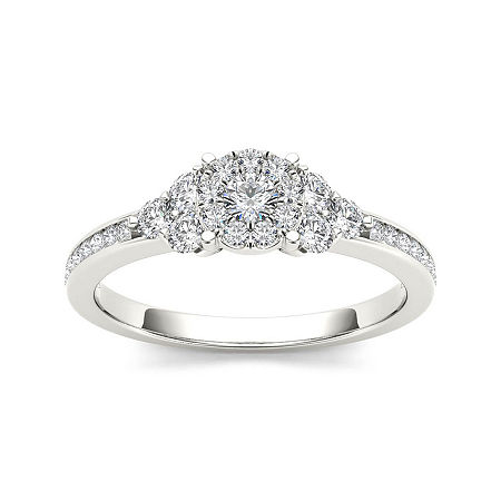 Click here for 1/2 CT.T.W. Natural Diamond 10K White Gold Engagem... prices