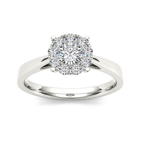 Click here for 1/2 CT.T.W. Natural Diamond 10K White Gold Engagem... prices