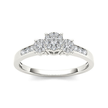 Click here for 1/3 CT.T.W. Natural Diamond 10K White Gold Engagem... prices