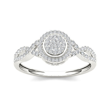 Click here for 1/3 CT.T.W. Natural Diamond 10K White Gold Engagem... prices