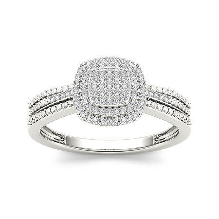 Click here for 1/5 CT.T.W. Natural Diamond 10K White Gold Engagem... prices