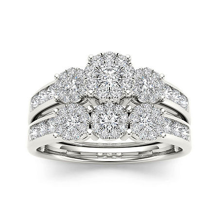 Click here for 3/4 CT.T.W. Natural Diamond 10K White Gold Bridal... prices