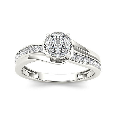 Click here for 3/8 CT.T.W. Natural Diamond 10K White Gold Engagem... prices