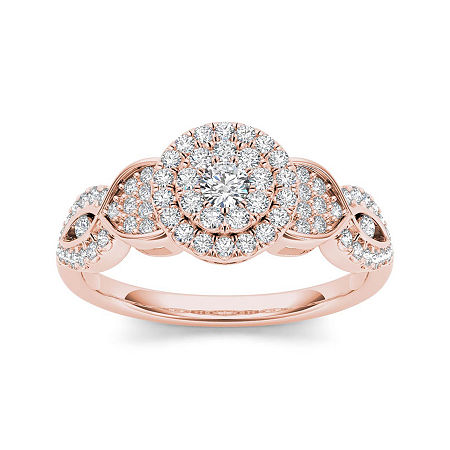 Click here for 1/2 CT.T.W. Natural Diamond Cluster 10K Rose Gold... prices