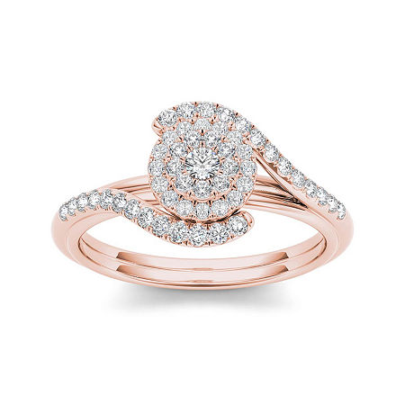 Click here for 3/8 CT.T.W. Natural Diamond 10K Rose Gold Engageme... prices