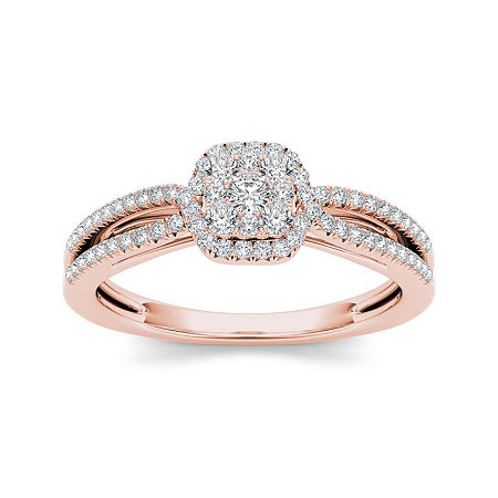 Click here for 3/8 CT.T.W. Natural Diamond 10K Rose Gold Engageme... prices