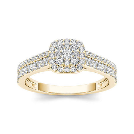 Click here for 1/2 CT. T.W. Diamond 10K Yellow Gold Engagement Ri... prices