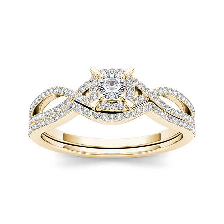 Click here for 1/3 CT.T.W. Natural Diamond 14K Yellow Gold Engage... prices