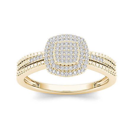 Click here for 1/5 CT. T.W. Diamond 10K Yellow Gold Engagement Ri... prices