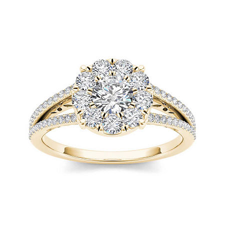 Click here for 1 CT.T.W. Natural Diamond 10K Yellow Gold Engageme... prices