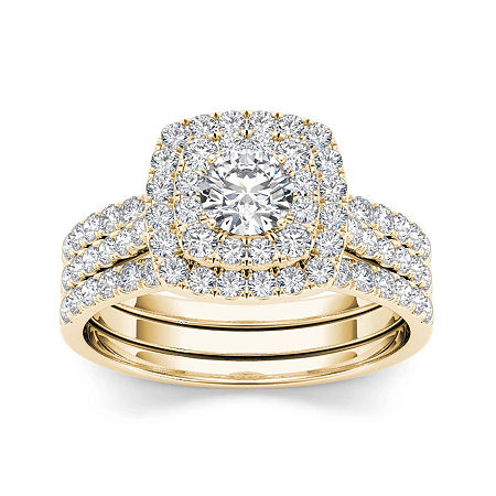 Click here for 1 1/2 CT.T.W. Natural Diamond 10K Yellow Gold Brid... prices