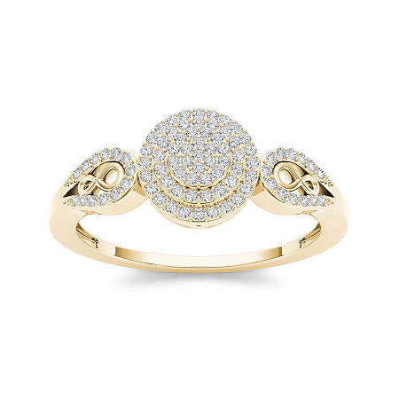 Click here for 1/5 CT.T.W. Natural Diamond 10K Yellow Gold Infini... prices