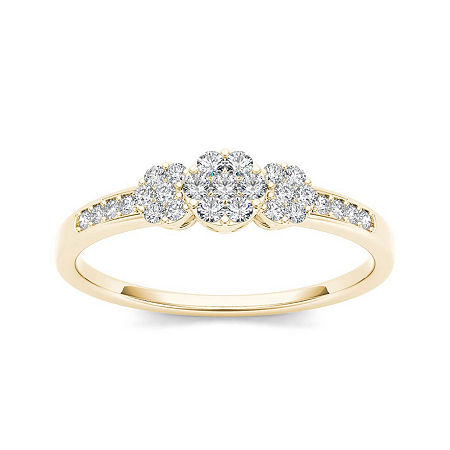 Click here for 1/5 CT.T.W. Natural Diamond 10K Yellow Gold Engage... prices