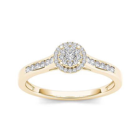 Click here for 1/4 CT. T.W. Diamond 10K Yellow Gold Engagement Ri... prices