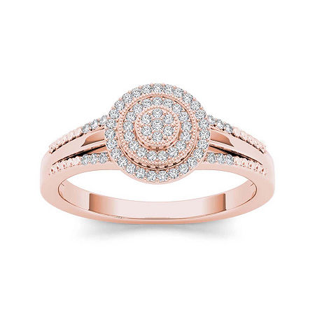 Click here for 1/6 CT.T.W. Natural Diamond 10K Rose Gold Engageme... prices