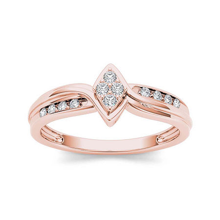 Click here for 1/10 CT.T.W. Natural Diamond 10K Rose Gold Engagem... prices