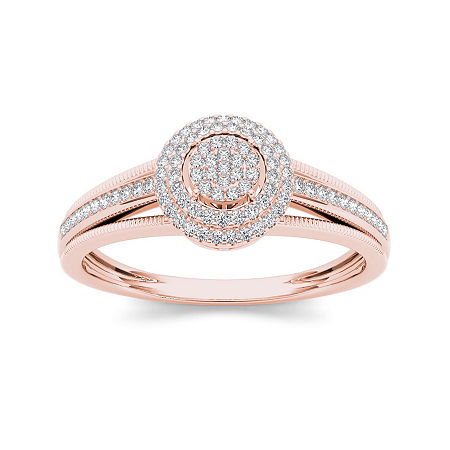 Click here for 1/5 CT.T.W. Natural Diamond 10K Rose Gold Engageme... prices