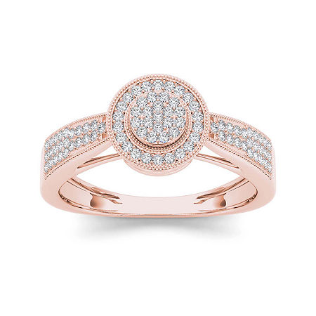 Click here for 1/4 CT.T.W. Natural Diamond 10K Rose Gold Engageme... prices