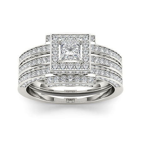 Click here for 1 1/2 CT. T.W. Diamond 14K White Gold Bridal Ring... prices
