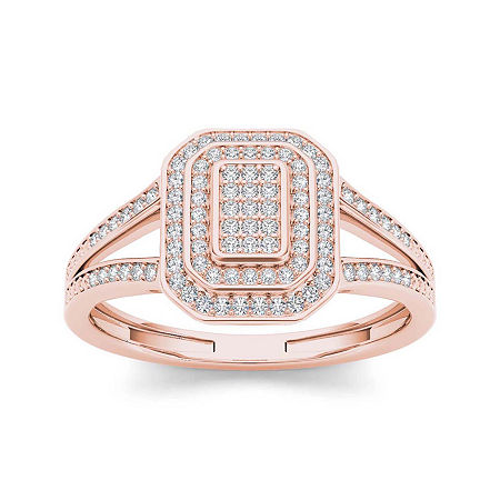 Click here for 1/4 CT.T.W. Natural Diamond 10K Rose Gold Engageme... prices