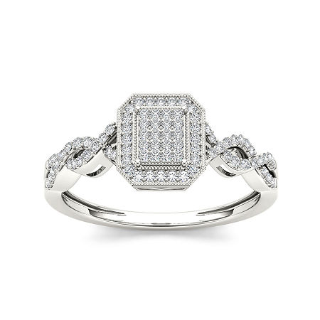 Click here for 1/5 CT.T.W. Natural Diamond 10K White Gold Engagem... prices