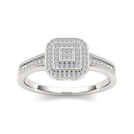 Click here for 1/6 CT.T.W. Natural Diamond 10K White Gold Engagem... prices