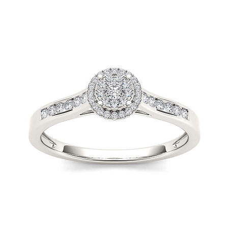 Click here for 1/4 CT.T.W. Natural Diamond 10K White Gold Engagem... prices